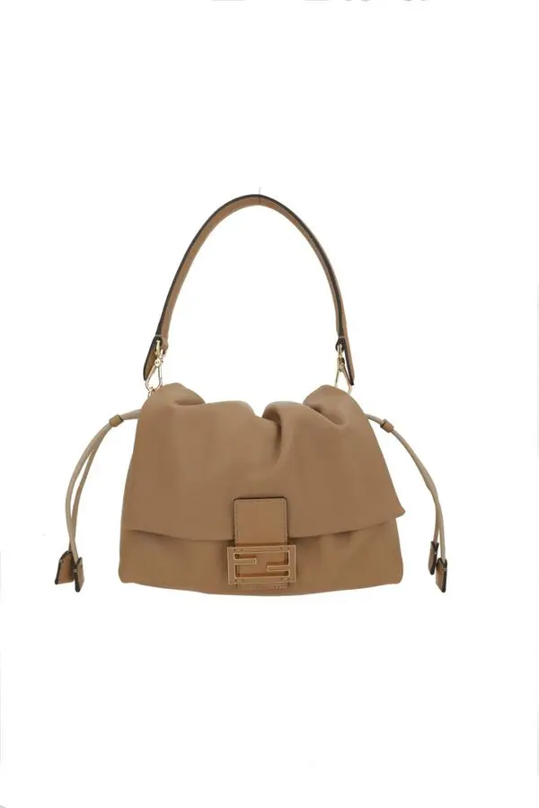 Fendi Nappa Leather Handbag - Brown