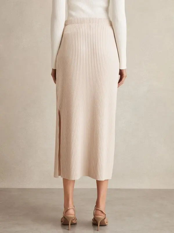REISS Pippa Pleated Midi Skirt