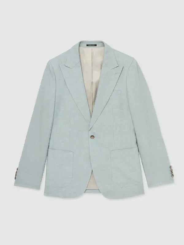 REISS Warner Linen Single-breasted Suit Blazer Slim-fit