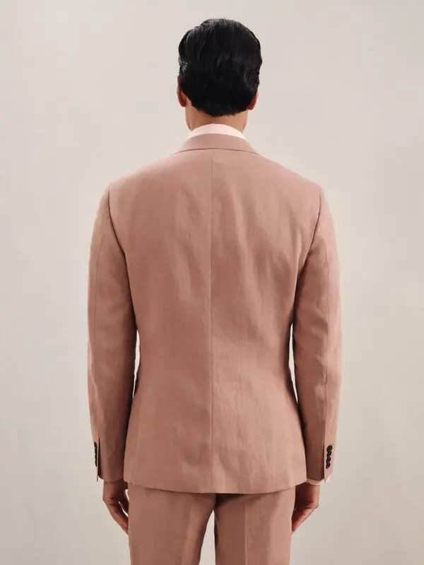 REISS Kin Single-breasted Linen Suit Blazer Slim Fit