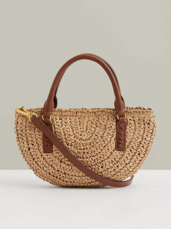 REISS Raffia Woven Cross-body Bag