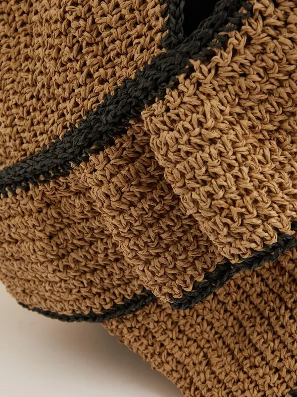 REISS Olescha Raffia Ruffle Tote Bag