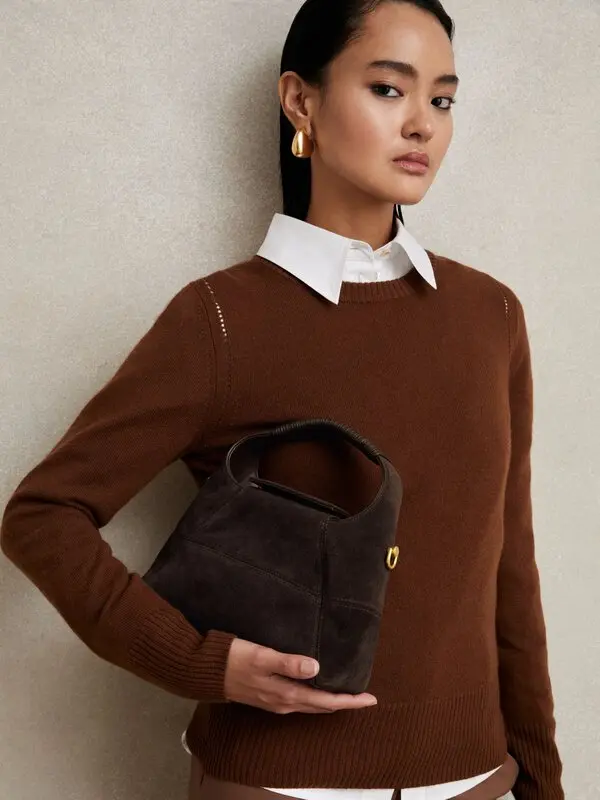 REISS Octavia Suede Crossbody Bag