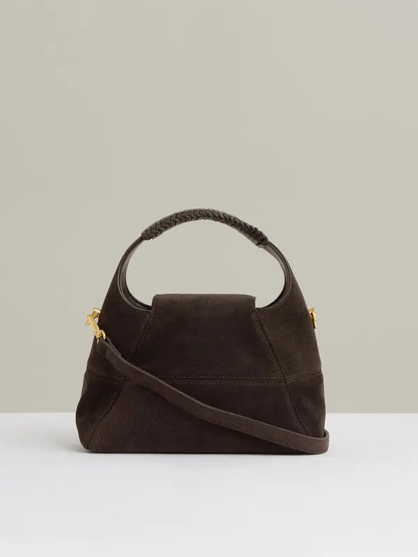 REISS Octavia Suede Crossbody Bag