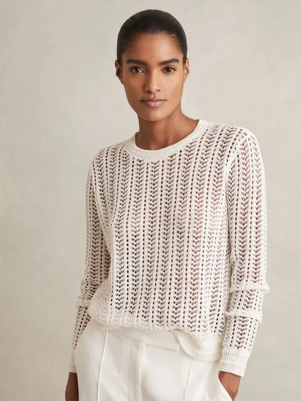 REISS Suzie Open-knit Jumper