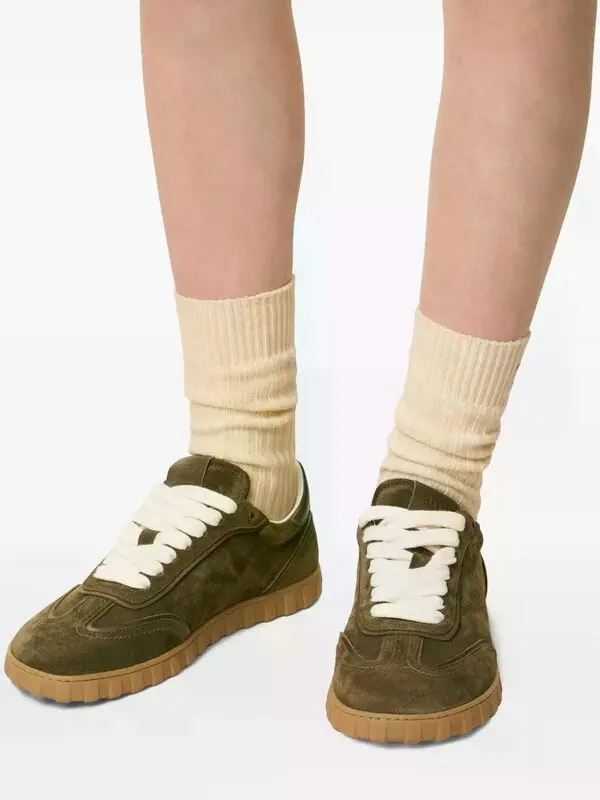 Ami Step Leather Low-top Sneakers - Green