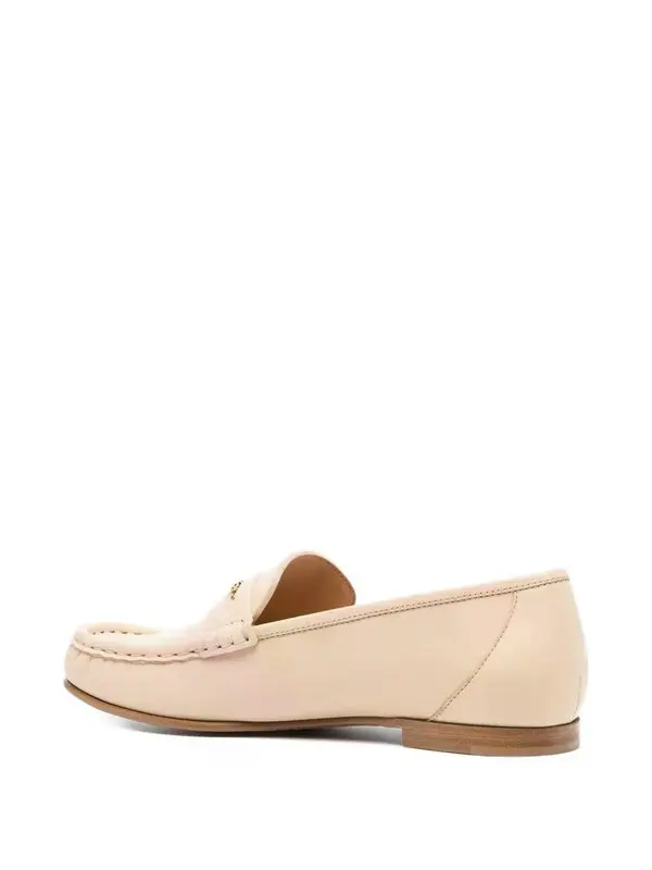 Chloé Leather Penny Loafers - Neutrals