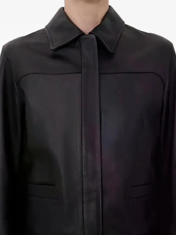 Loulou De Saison Collared Leather Jacket
