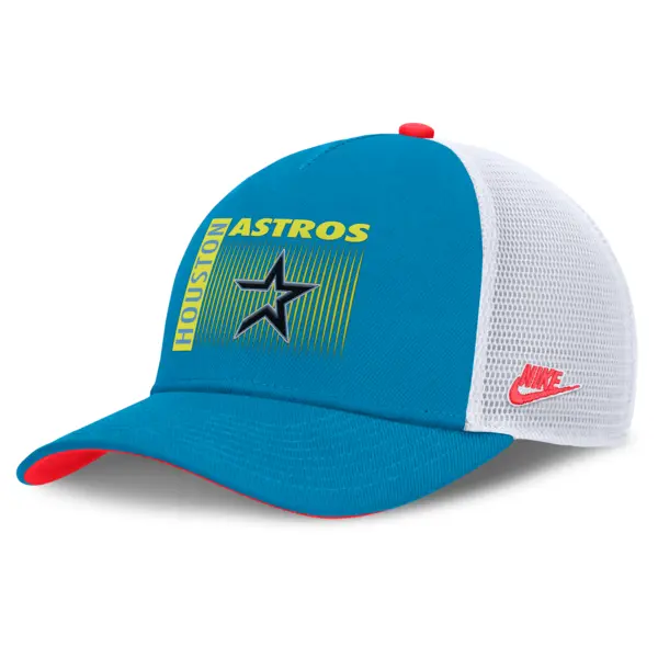 Nike Houston Astros Dri-fit Mlb Trucker Adjustable Hat - Blue