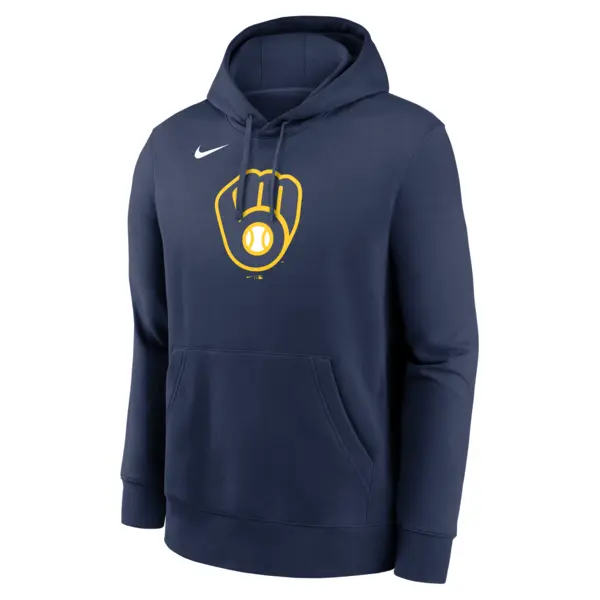 Nike Milwaukee Brewers Logo Club Mlb Pullover Hoodie