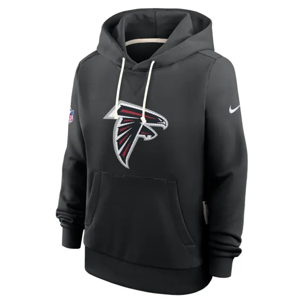 Nike Atlanta Falcons Sideline Dri-fit Nfl Pullover Hoodie - Black