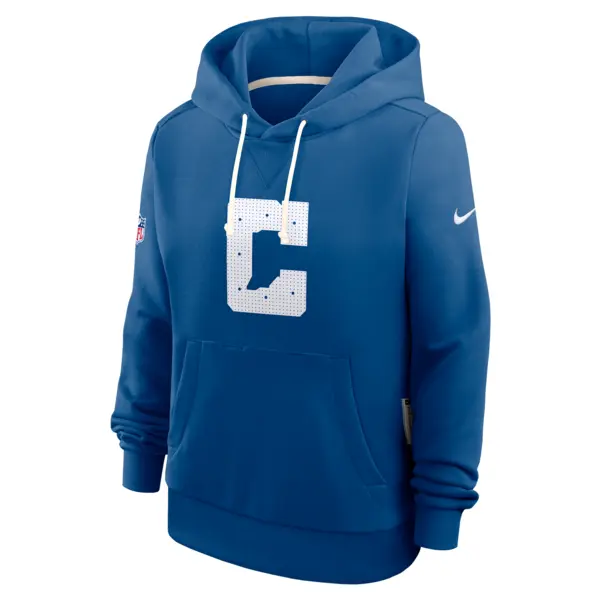 Nike Indianapolis Colts Sideline Dri-fit Nfl Pullover Hoodie - Blue