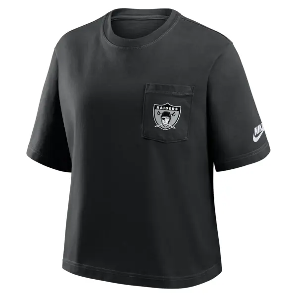 Nike Las Vegas Raiders Rewind Pocket Boxy Nfl T-shirt - Black