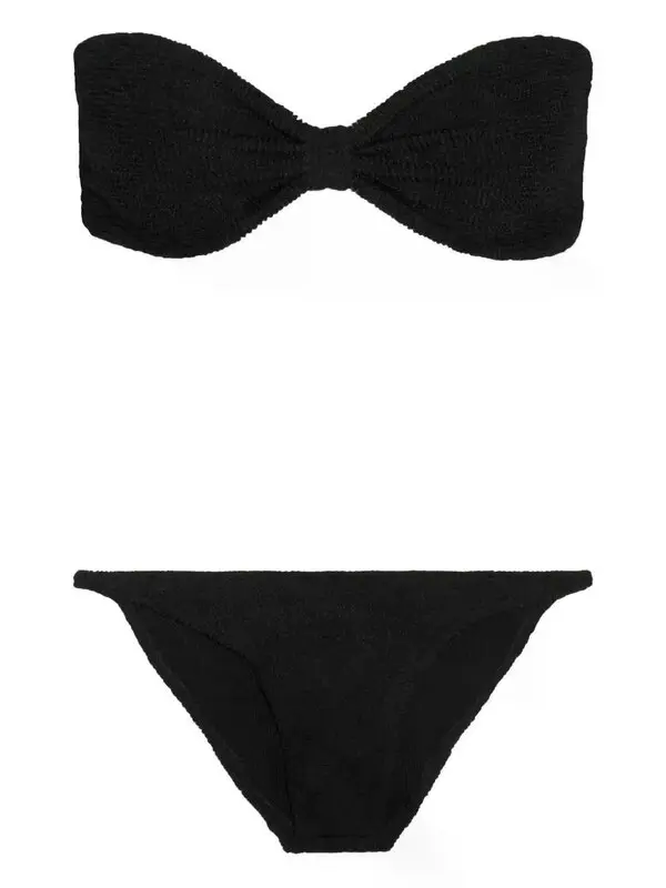 Hunza G Bandeau Textured Bikini - Black