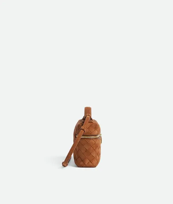 Bottega Veneta Intrecciato Suede Leather Vanity Case - Amber