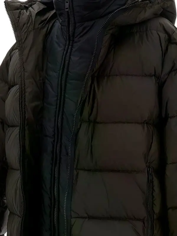 FAY Quilted Hooded Coat - Brown