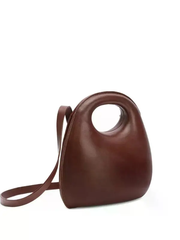 LEMAIRE Molded Leather Egg Bag - Brown