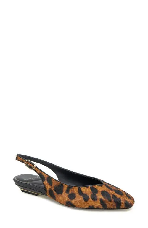 KENNETH COLE Berkette Slingback Flat - Leopard Haircalf