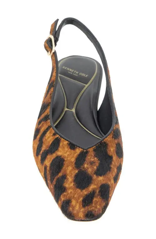 KENNETH COLE Berkette Slingback Flat - Leopard Haircalf