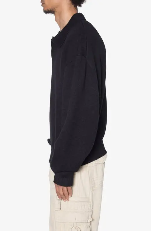 Mnml Polo Sweater - Black