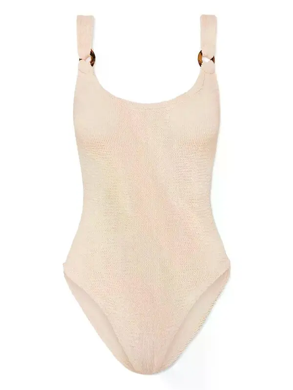 Hunza G Ring-detail One-piece Swimsuit - Pink