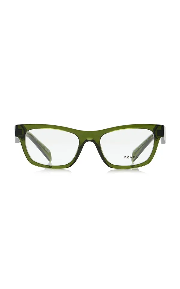 Prada Square-frame Acetate Glasses - Green