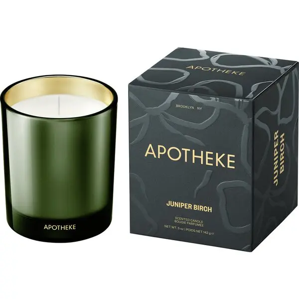 APOTHEKE Juniper Birch Petite Scented Candle - Medium Green