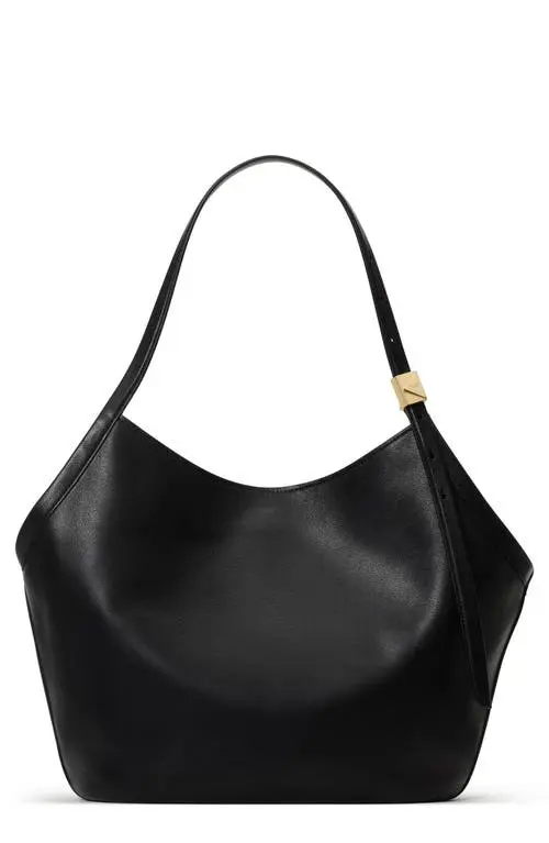 Kate Spade New York Fine Grain Leather Tulip Tote - Black