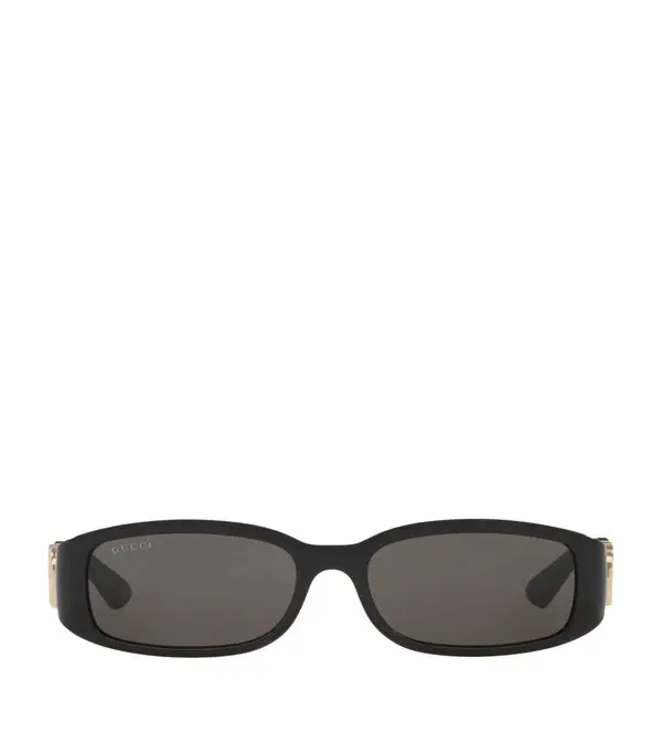 Gucci Slim Rectangular Sunglasses - Black