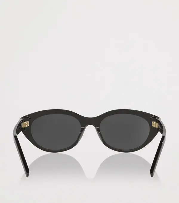 Saint Laurent Acetate Round Frame Sunglasses - Black