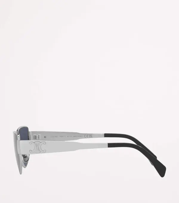Celine Metal Triomphe Cat Eye Sunglasses - Grey