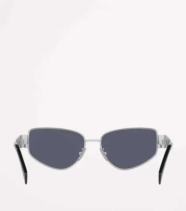 Celine Metal Triomphe Cat Eye Sunglasses - Grey