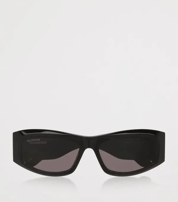 Balenciaga Acetate Rectangular Sunglasses - Black