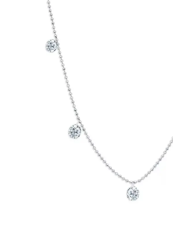 GRAZIELA 18k White Gold Diamond Floating Necklace