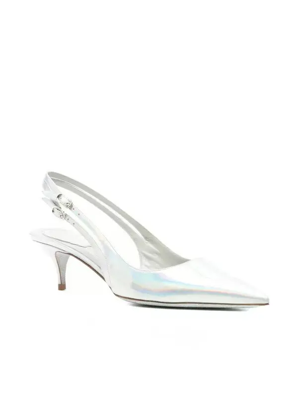 Rene Caovilla 55mm Iridescent Slingback Pumps