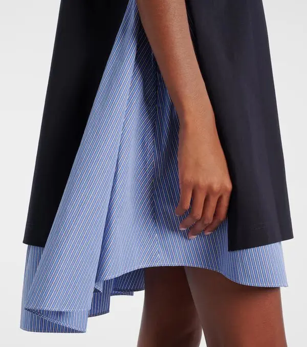 Sacai Striped Cotton Minidress