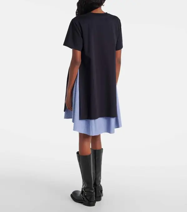 Sacai Striped Cotton Minidress