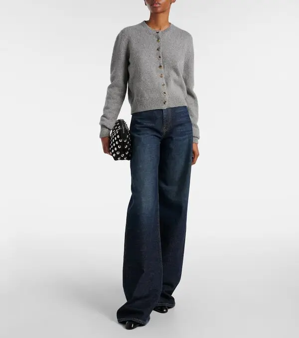 Khaite Everheart Cashmere Cardigan - Grey