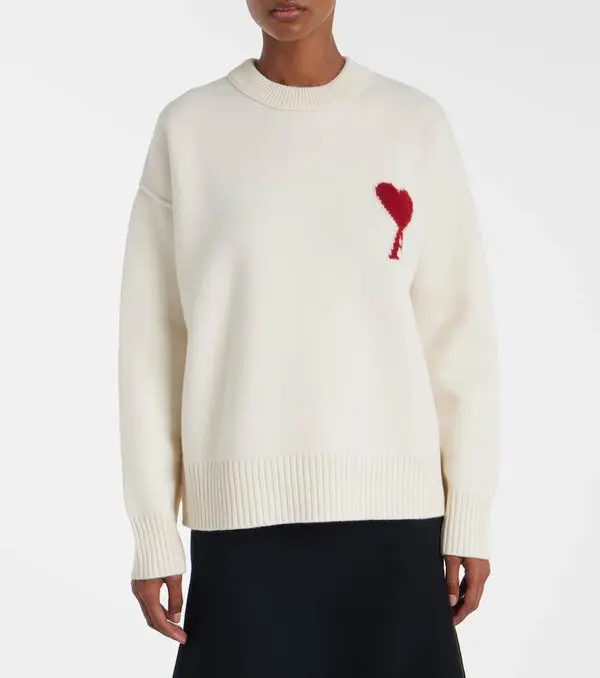 AMI Paris De Coeur Virgin Wool Sweater
