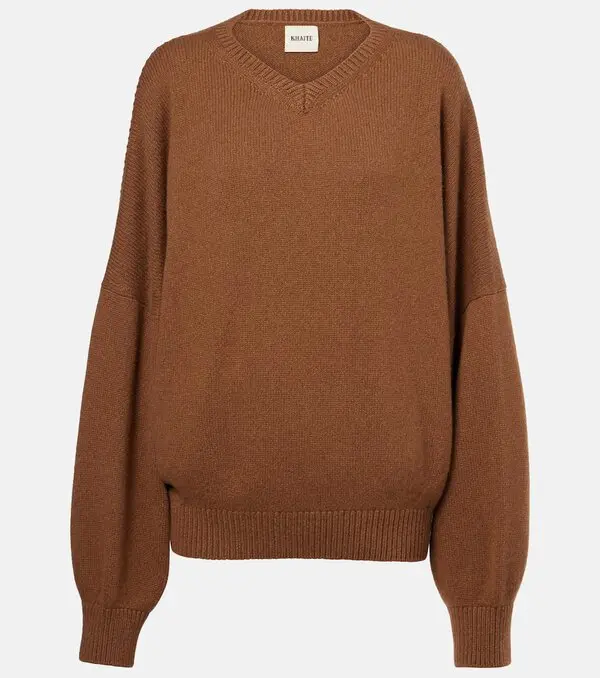Khaite Wolfe Oversized Cashmere Sweater - Brown