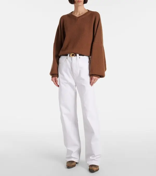 Khaite Wolfe Oversized Cashmere Sweater - Brown