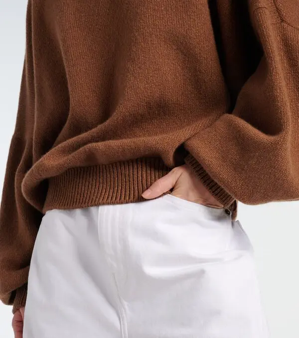 Khaite Wolfe Oversized Cashmere Sweater - Brown