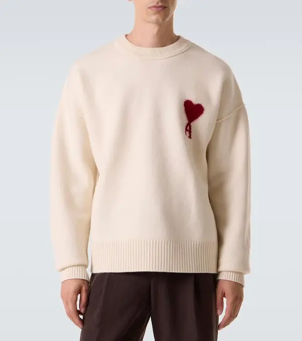 AMI Paris De Coeur Virgin Wool Sweater