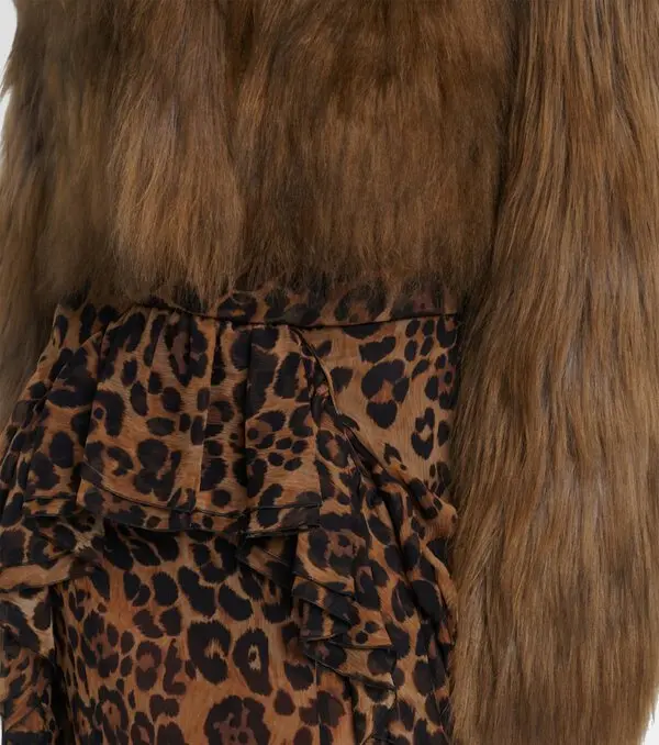 Blumarine Cropped Shearling Jacket