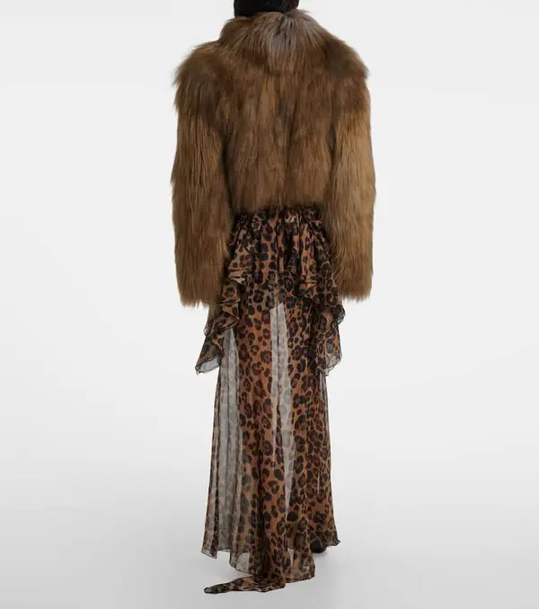 Blumarine Cropped Shearling Jacket