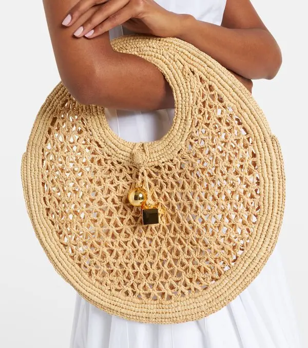 Jacquemus Small Raffia Basket Bag