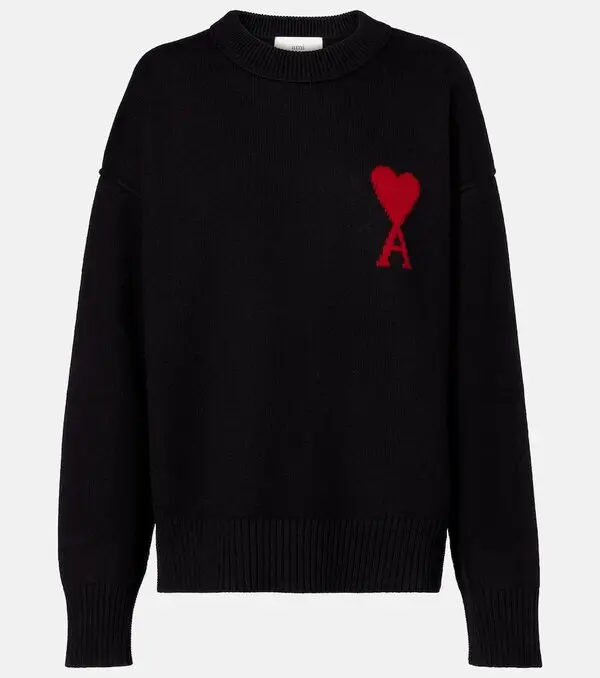 AMI Paris De Coeur Virgin Wool Sweater