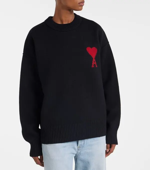 AMI Paris De Coeur Virgin Wool Sweater