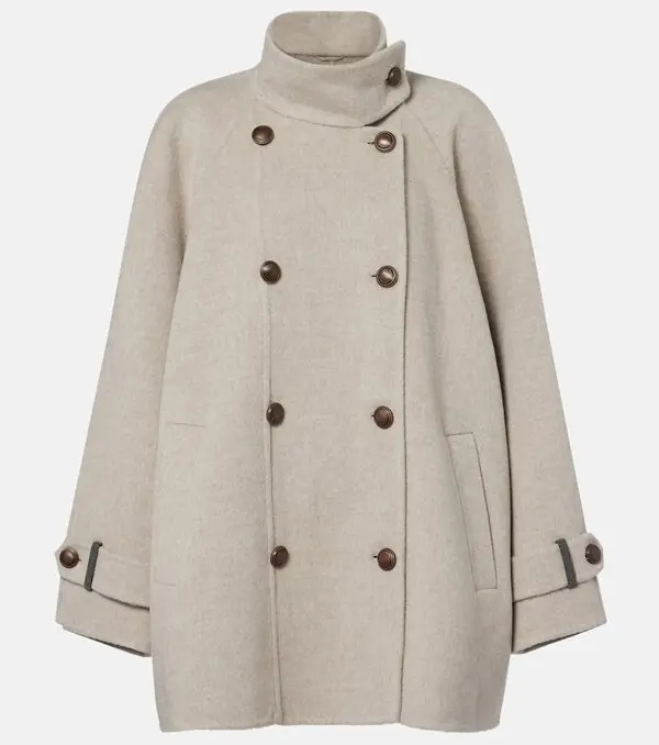 Brunello Cucinelli Wool And Cashmere Double-breasted Coat