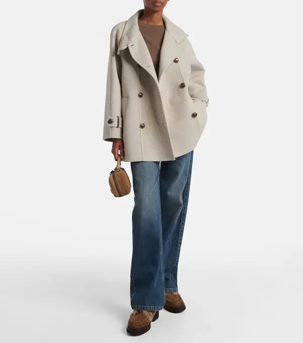 Brunello Cucinelli Wool And Cashmere Double-breasted Coat